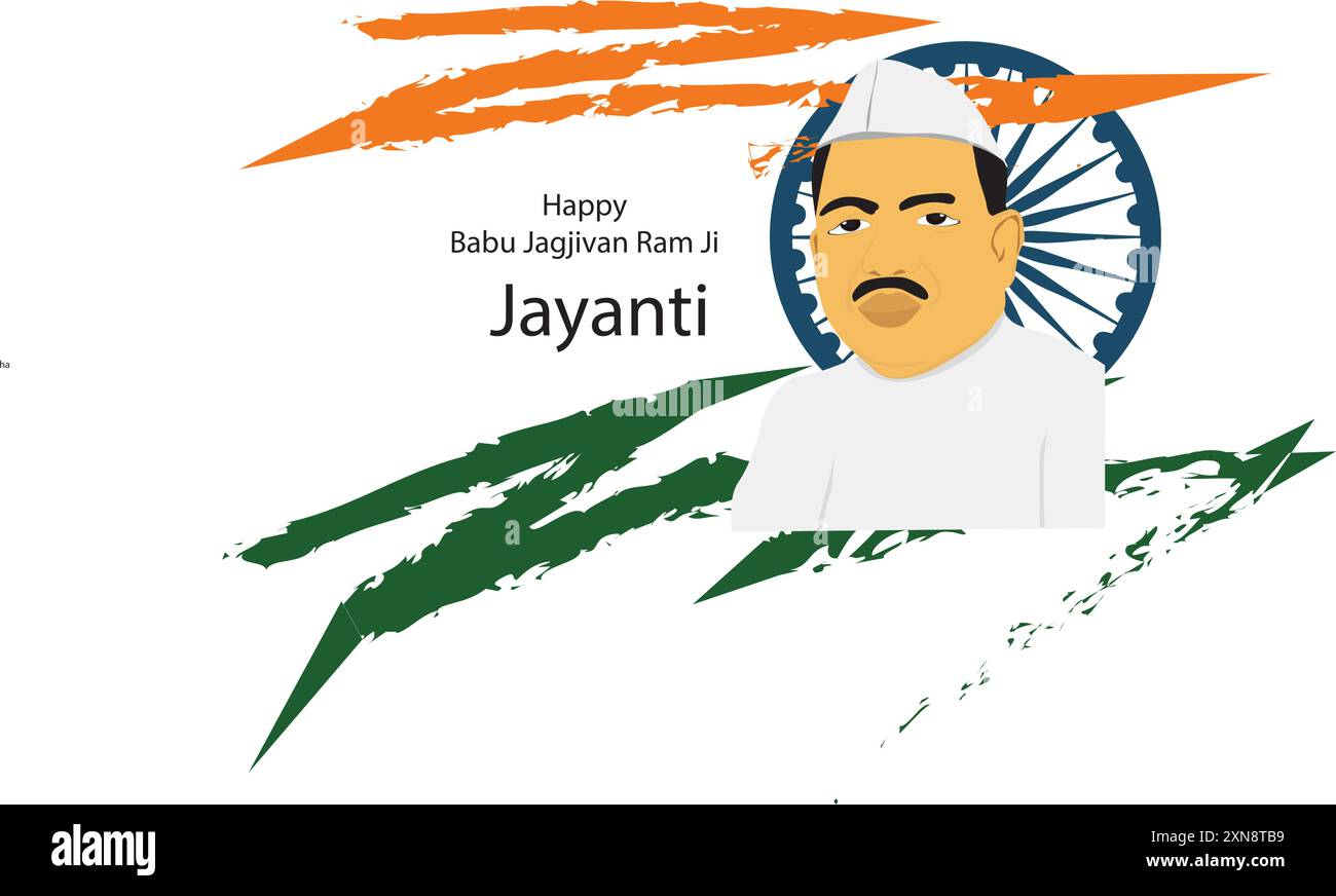 Vector illustration of babu jagjivan ram jayanti, indian independence ...