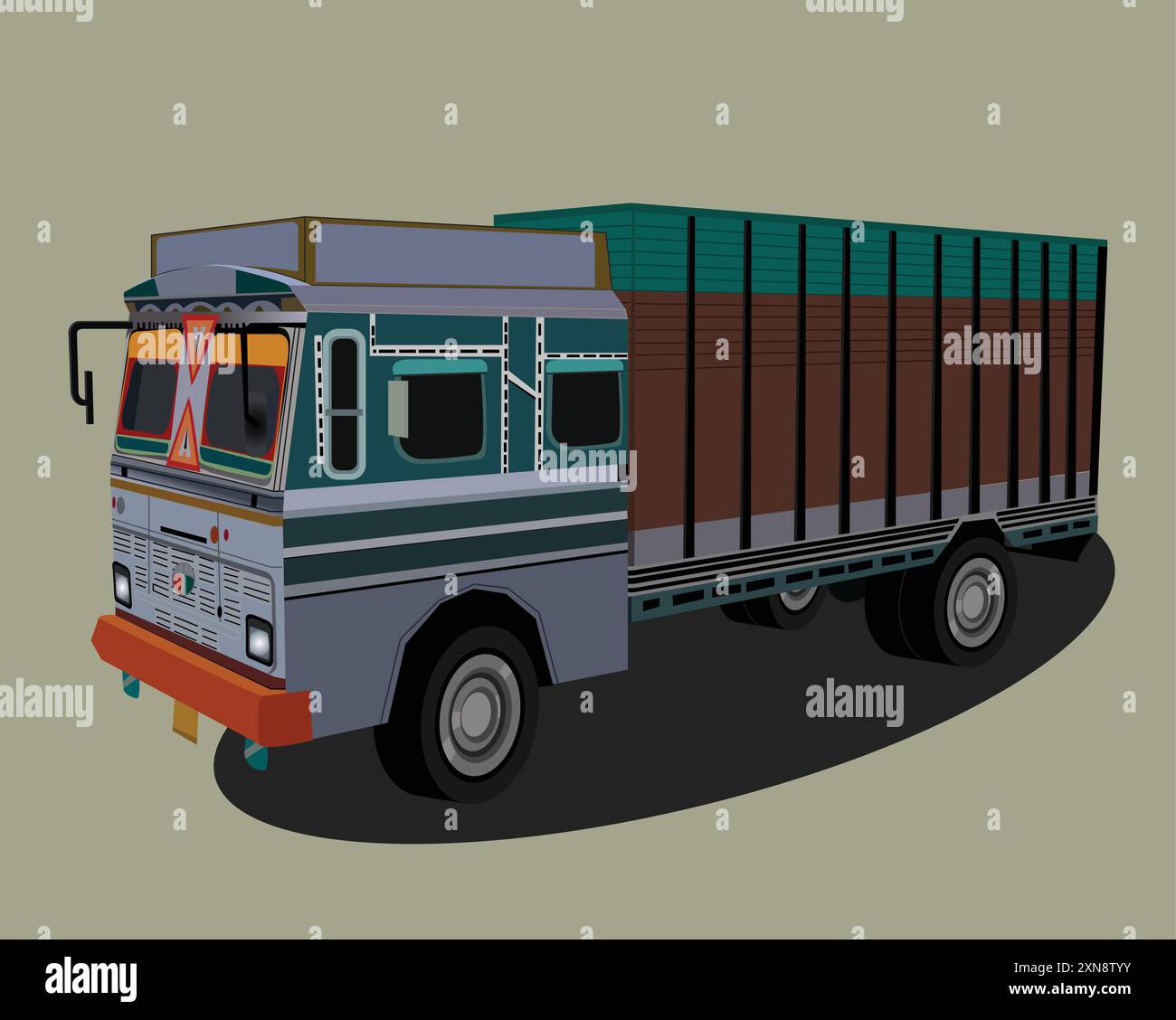 India trucks Stock Vector Images - Alamy