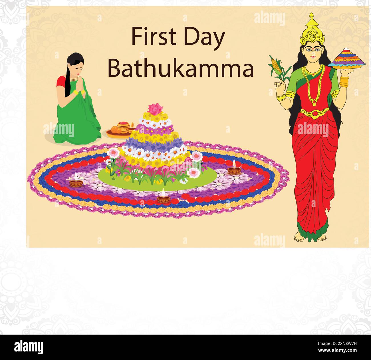 Bathukamma image hi-res stock photography and images - Alamy