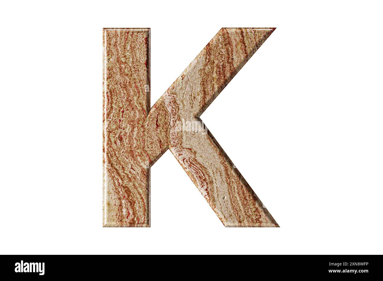 Letter sculpted from warm-toned marble, stands tall and elegant, a ...