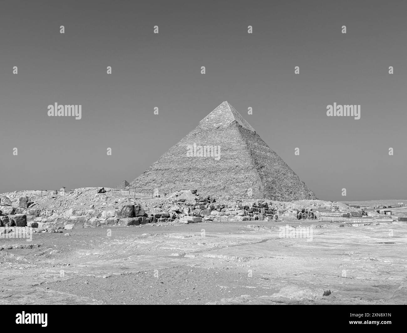 pyramids of giza Black and white photography Stock Photo - Alamy