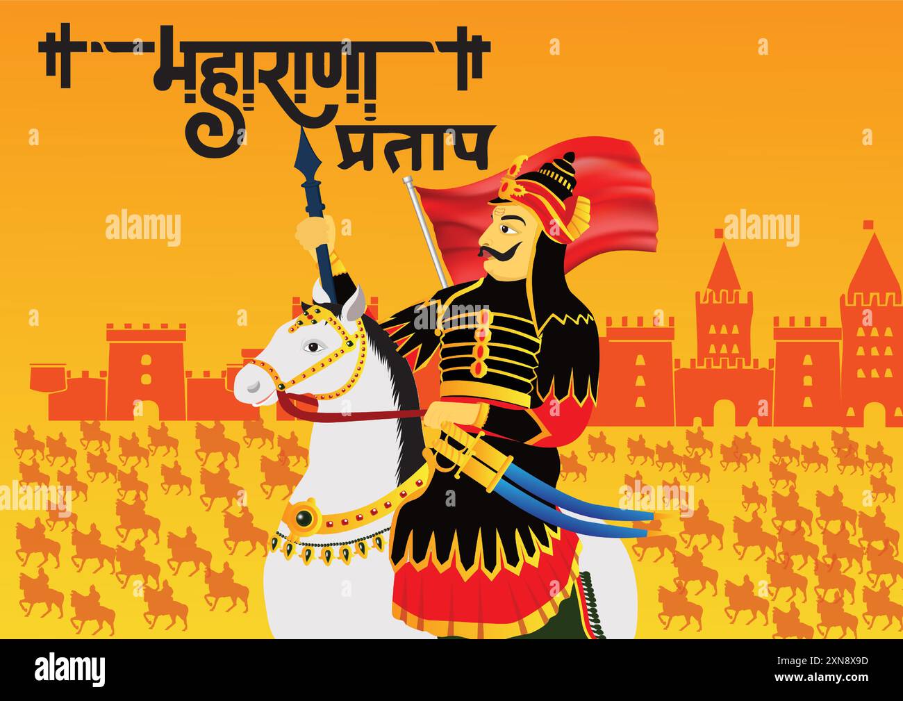 Vector poster of maharana pratap jayanti celebrating as remembrance of ...