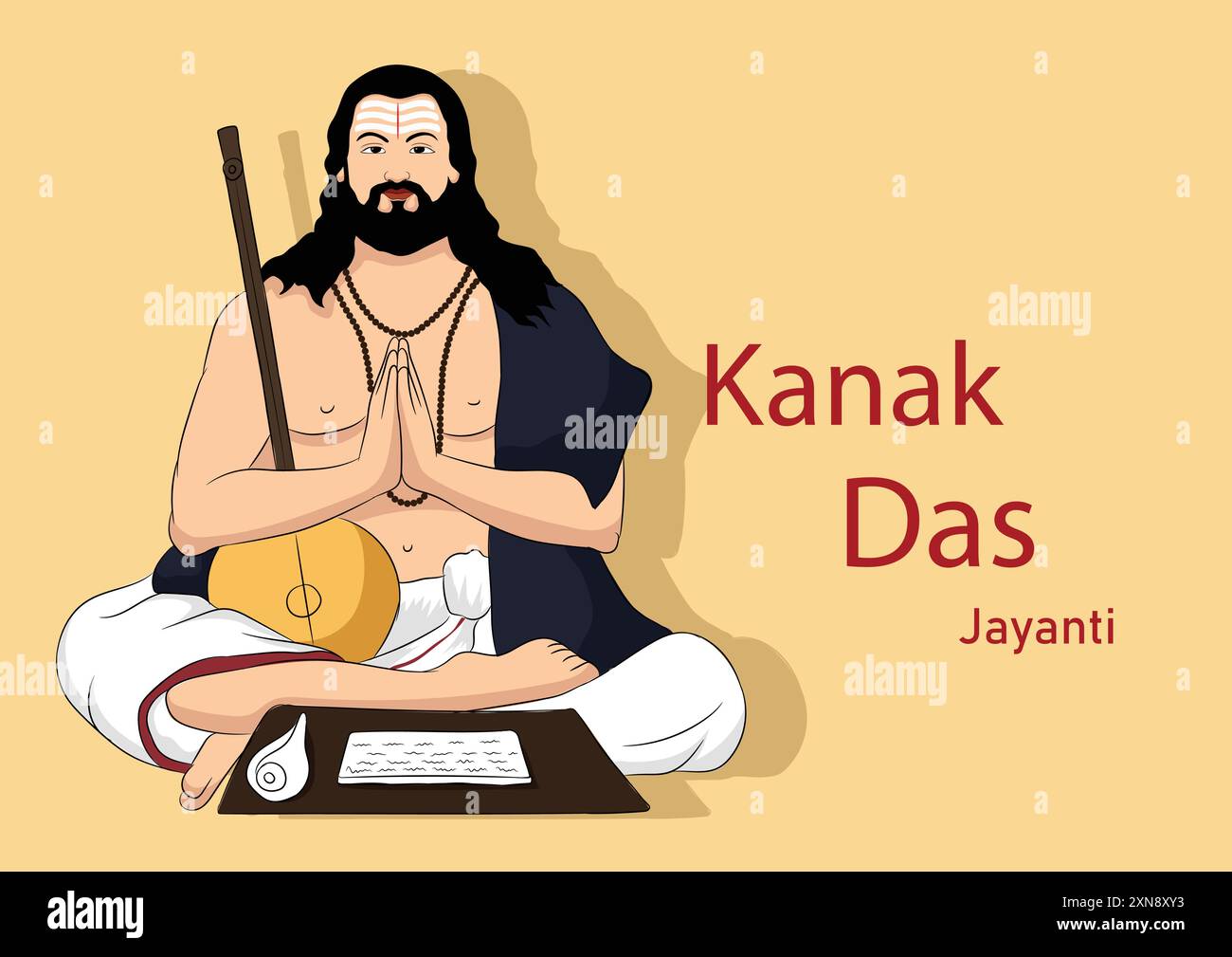 Vector illustration poster of kanaka das jayanti celebrated in ...