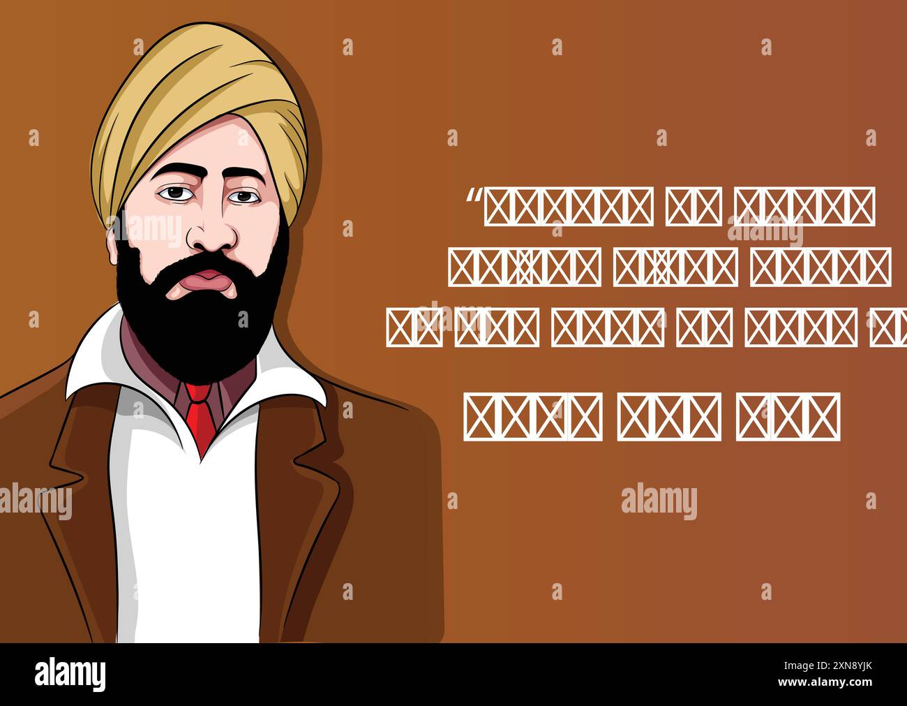 Vector illustration of shaheed udham singh written hindi text ...