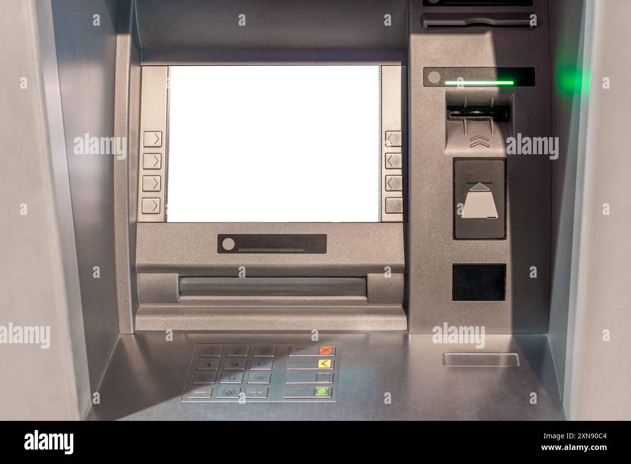 Mockup Of ATM Machine Close-Up With Blank Screen For Your Branding Stock Photo - Alamy