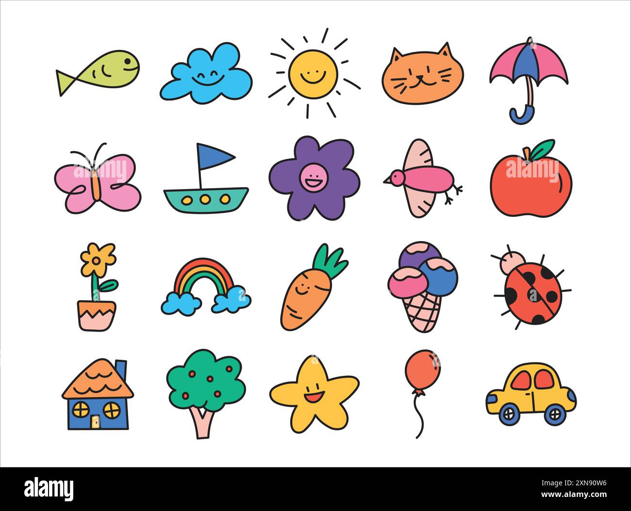 Children smiling boys Stock Vector Images - Alamy