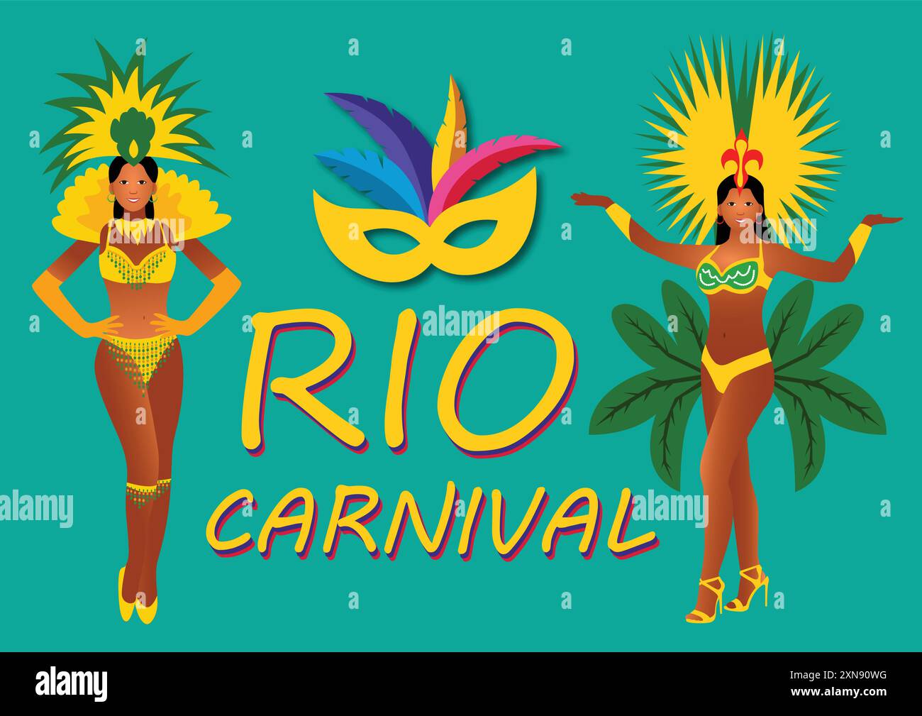 Brazil rio carnival dancers Stock Vector Images - Alamy