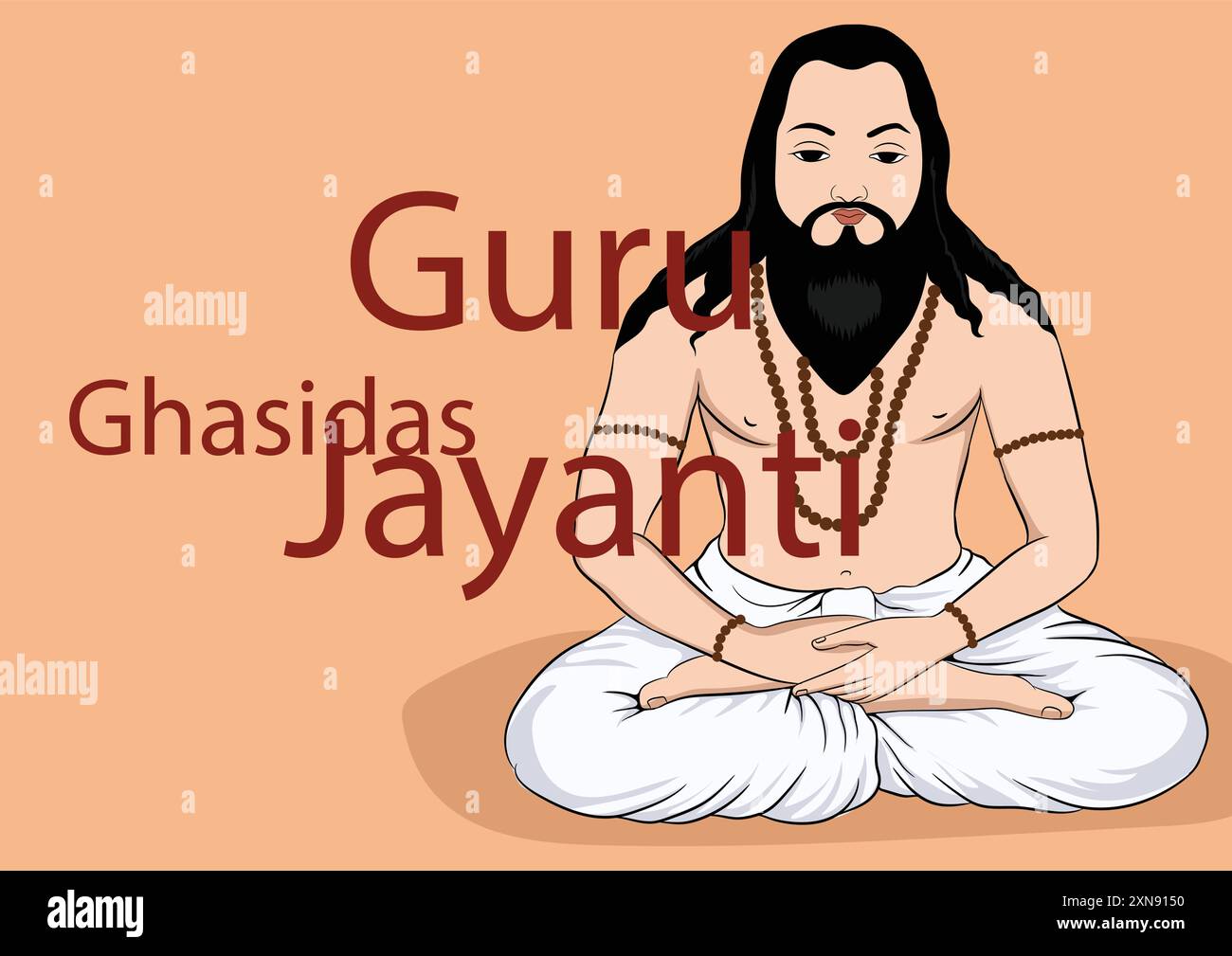 Vector illustration poster of guru ghasidas jayanti. guru ghasidas ...