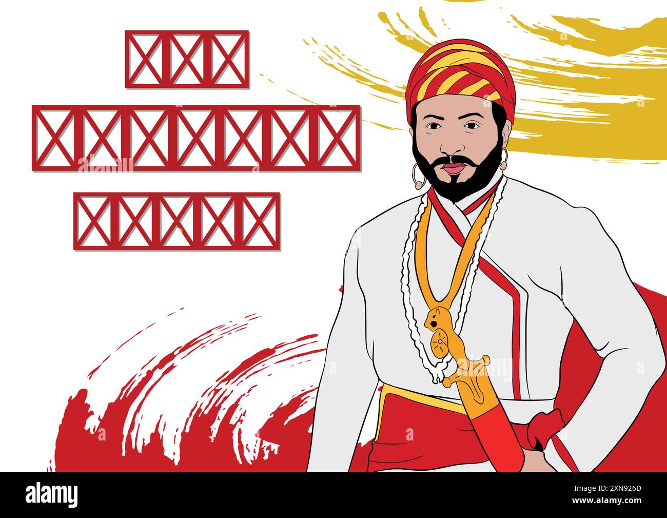 Vector illustration of chhatrapati shivaji maharaj jayanti text in ...