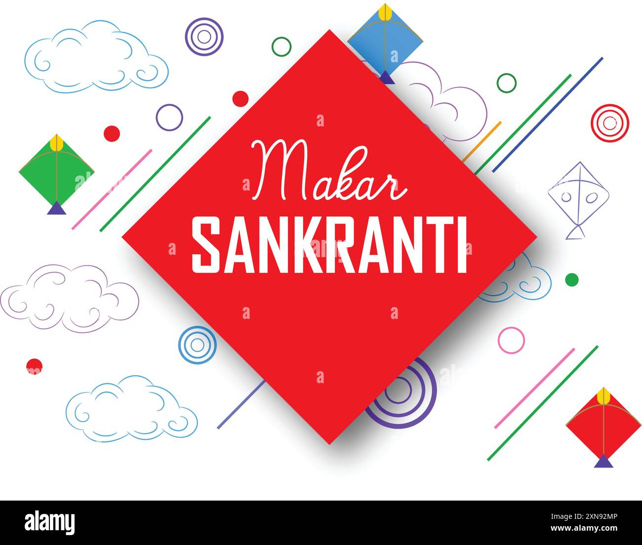 Makar sankranti kites Stock Vector Images - Alamy