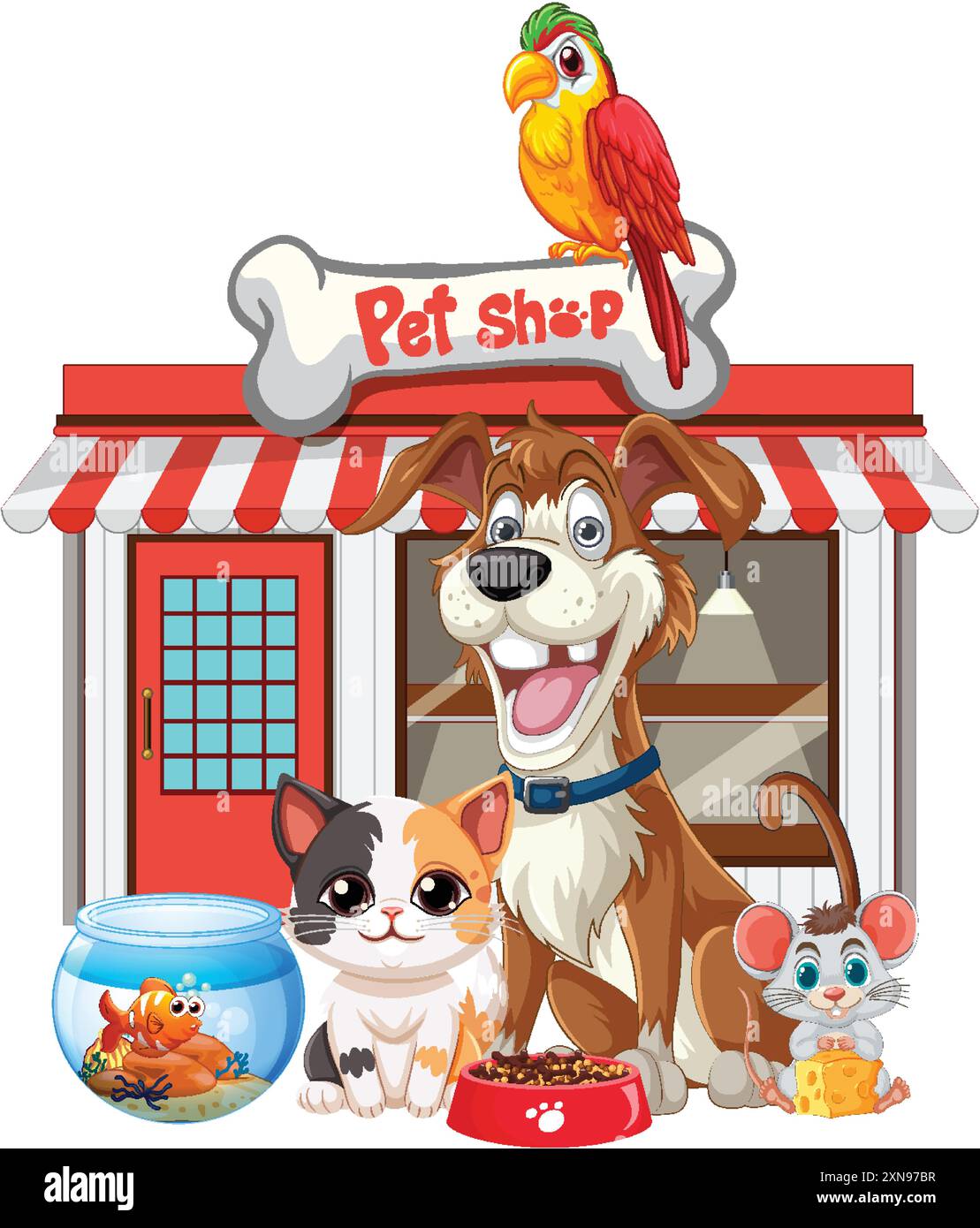 On shop front colorful Stock Vector Images - Alamy