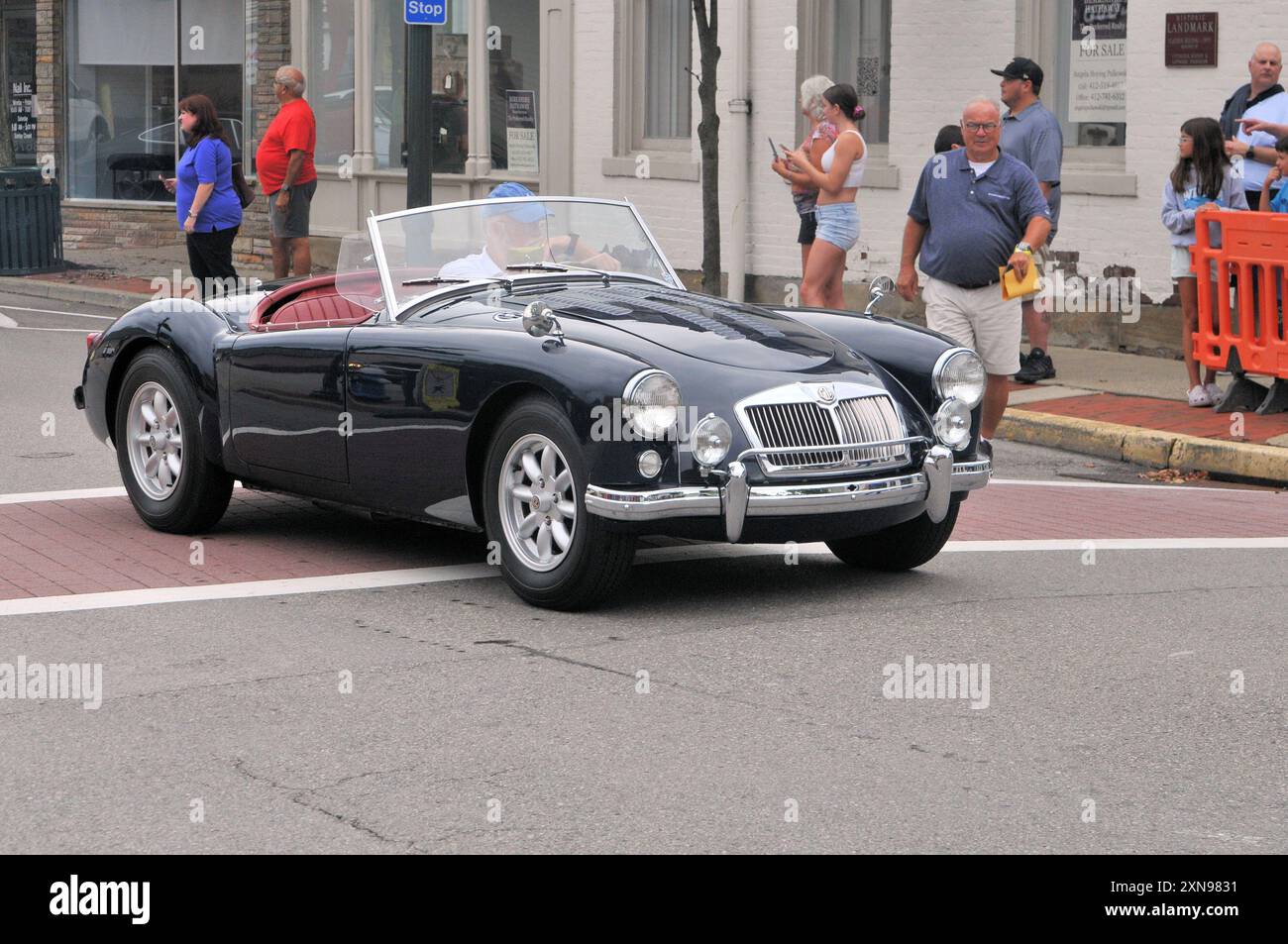 old MG convertable on display at the Sewickley car show Pittsburgh ...