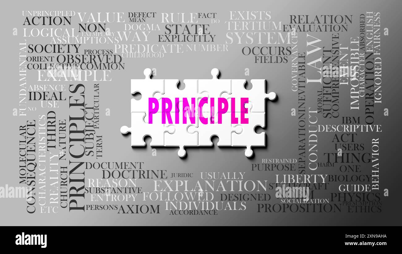 Principle as a complex subject, related to important topics spreading ...