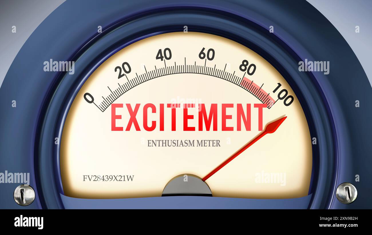 Fun and pleasure meter that is hitting a full scale hi-res stock ...