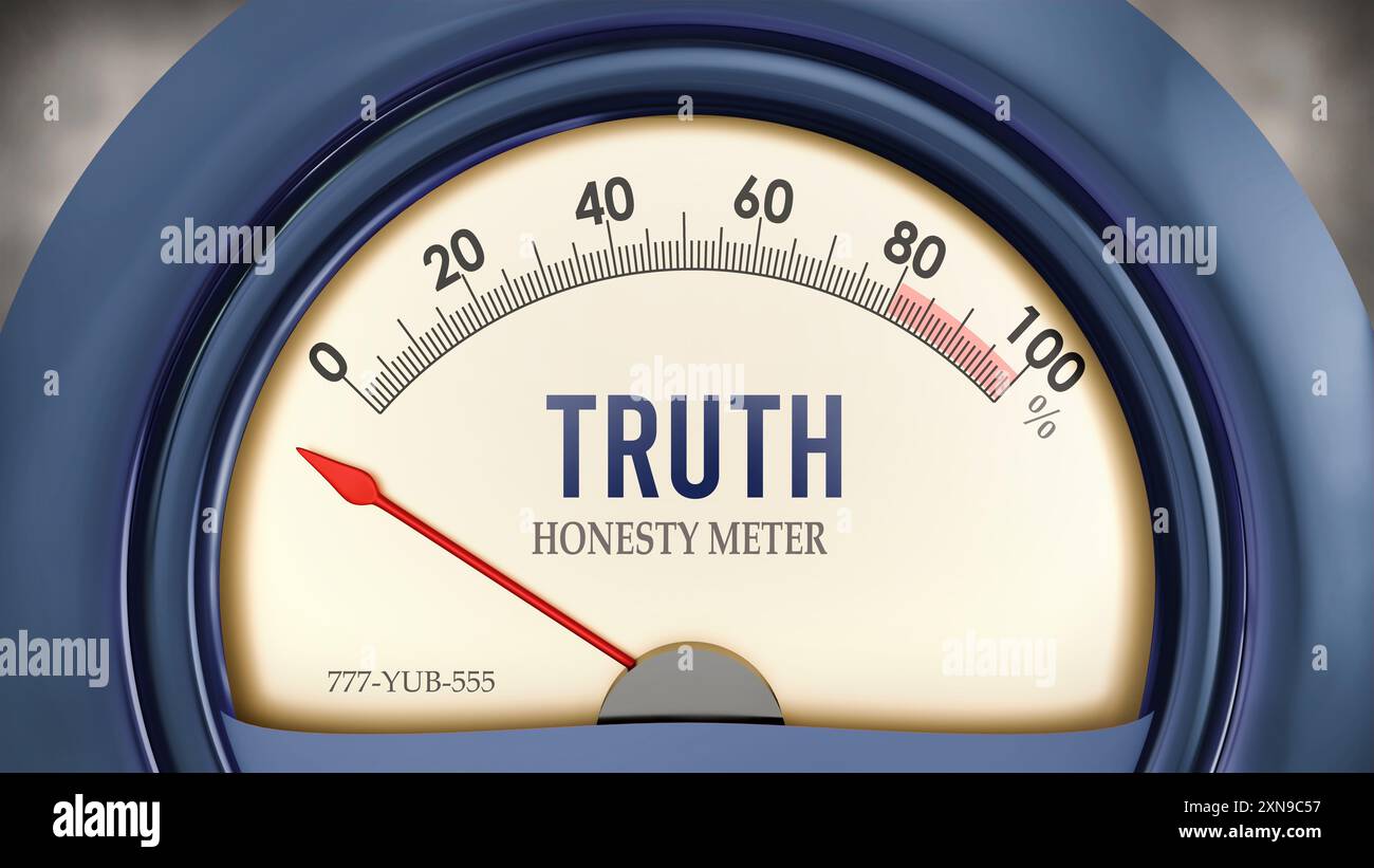 Showing an extremely low level of truth hi-res stock photography and ...