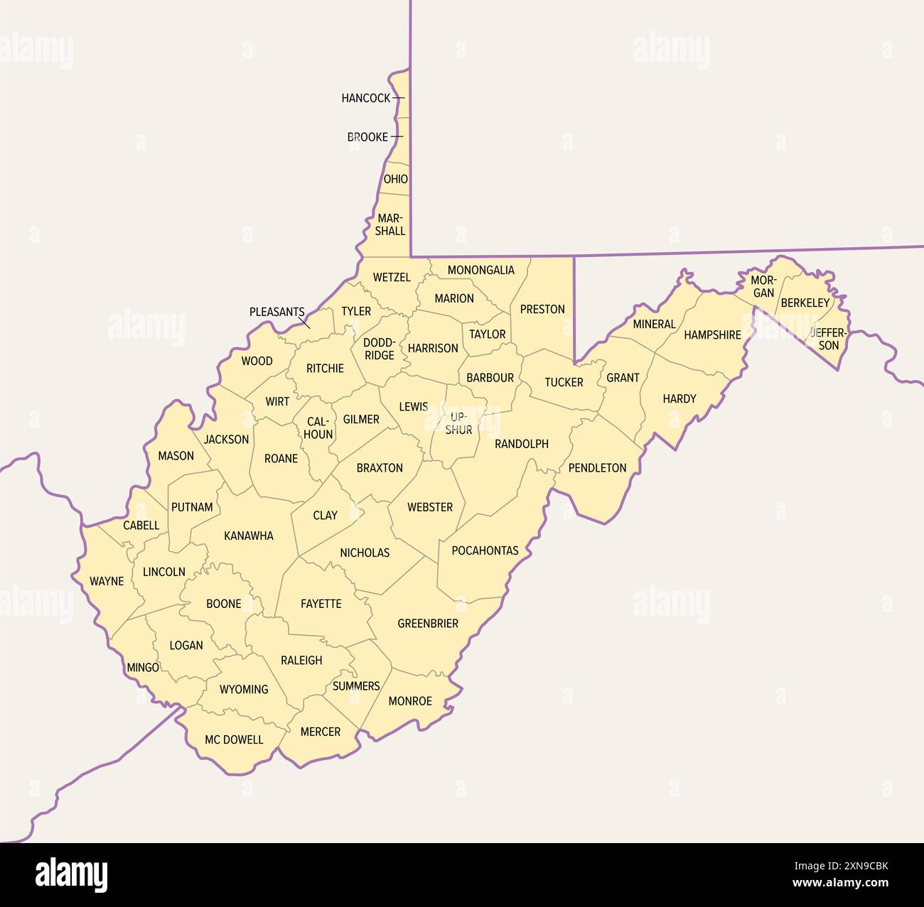 South West Virginia County Map Map Of Coal River In Kanawha And Boone