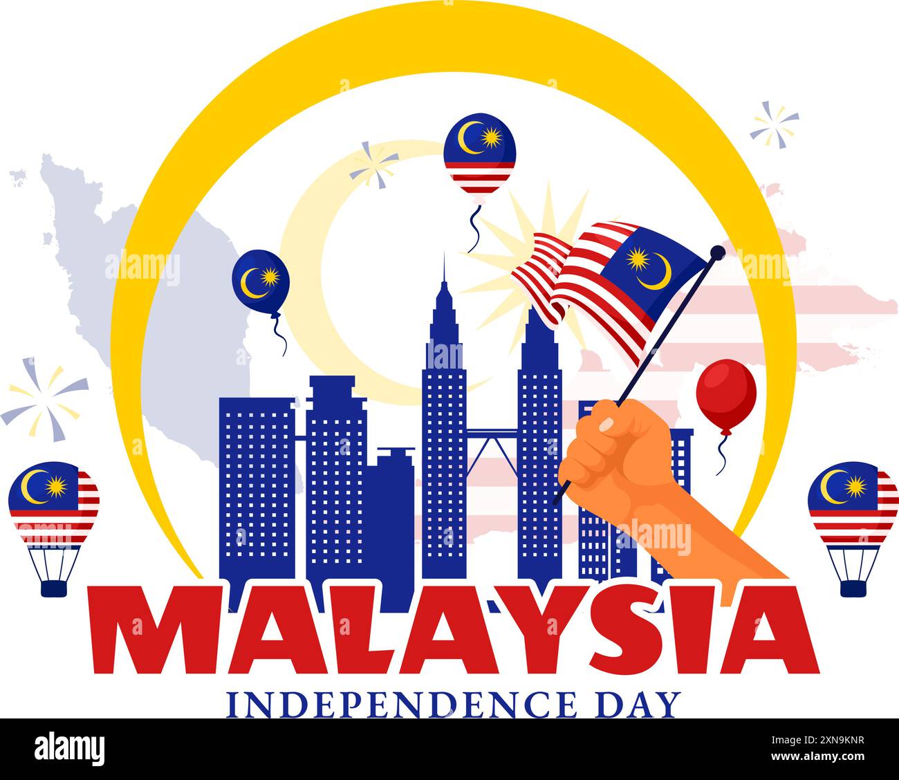 Happy Malaysia Independence Day Vector Illustration on September 16 ...