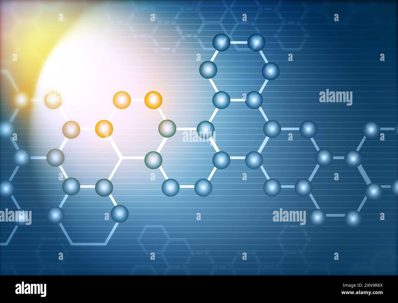 Abstract molecule background. Modern science. 3d illustration Stock ...