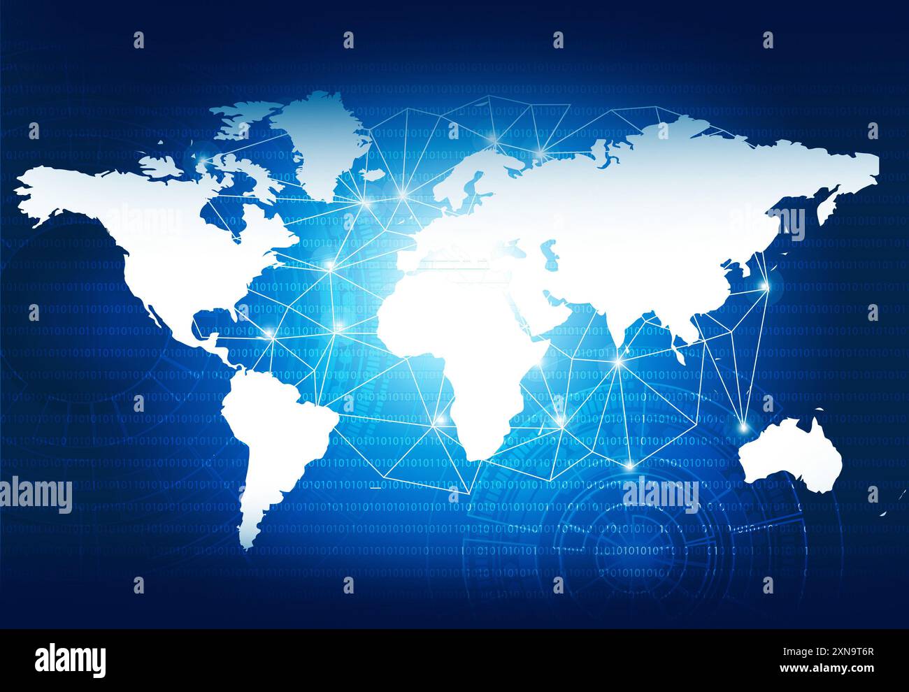 Global network connections. Digital illustration Stock Photo - Alamy