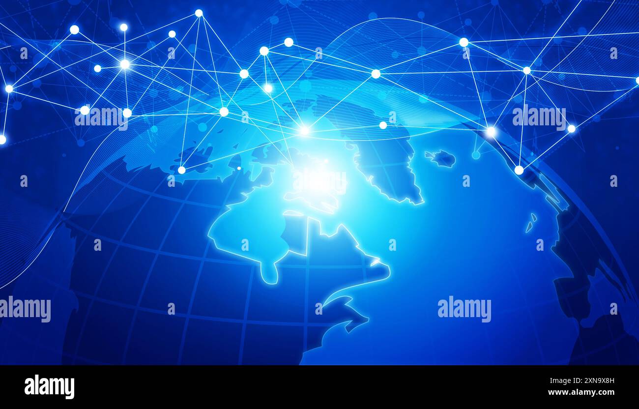 Abstract global network connection background. Digital illustration Stock Photo - Alamy