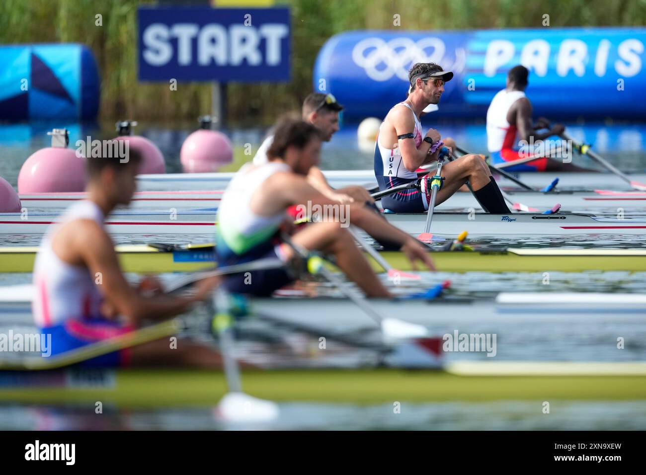 Jacob Plihal, of United States, prepares to compete during the men's ...