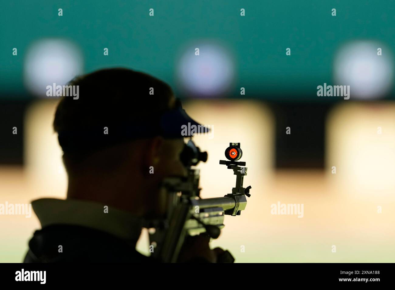 Ivan Roe of the United States competes in the 50m rifle 3 positions men ...