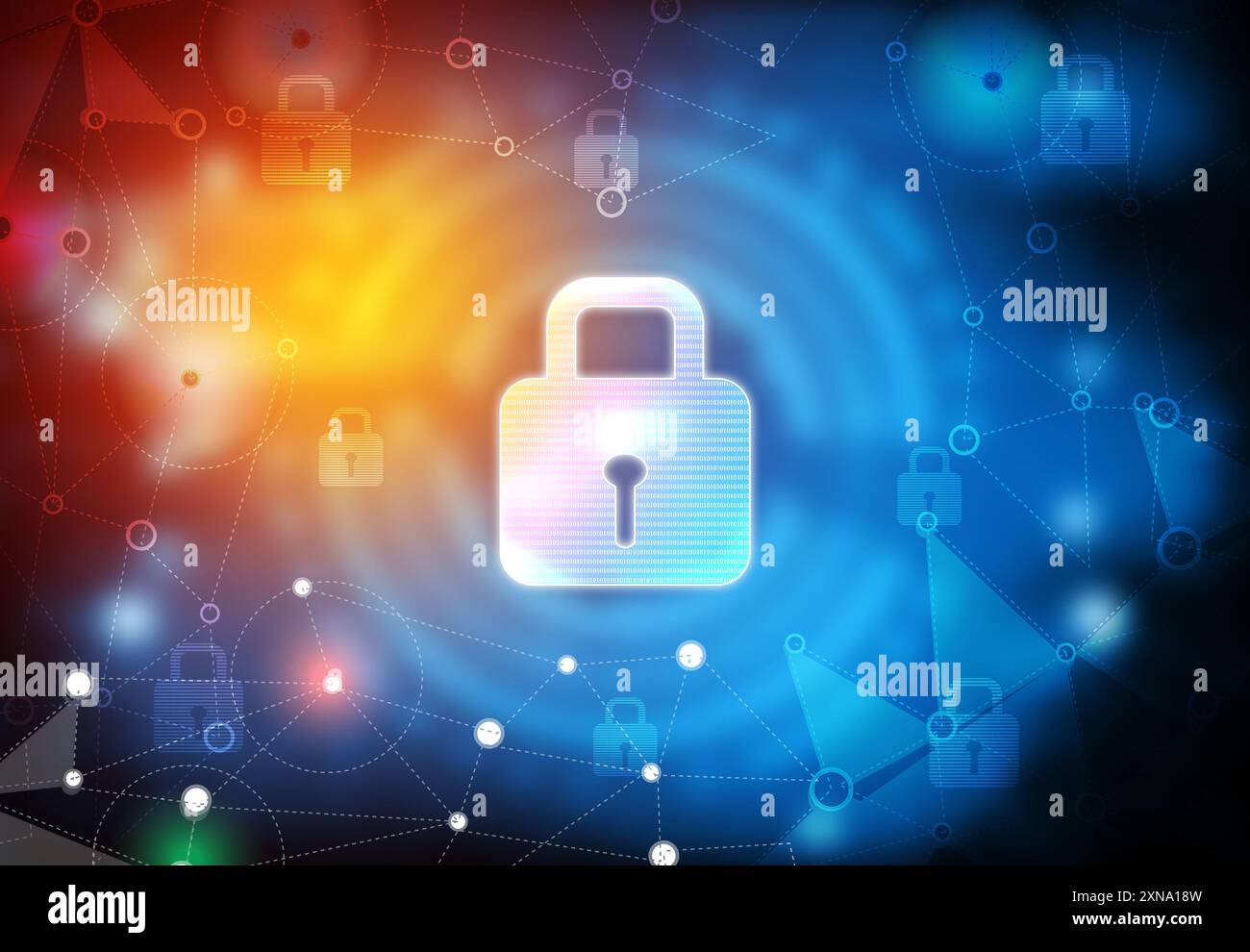 Background image of Internet security. Closed Padlock in Digital tech ...