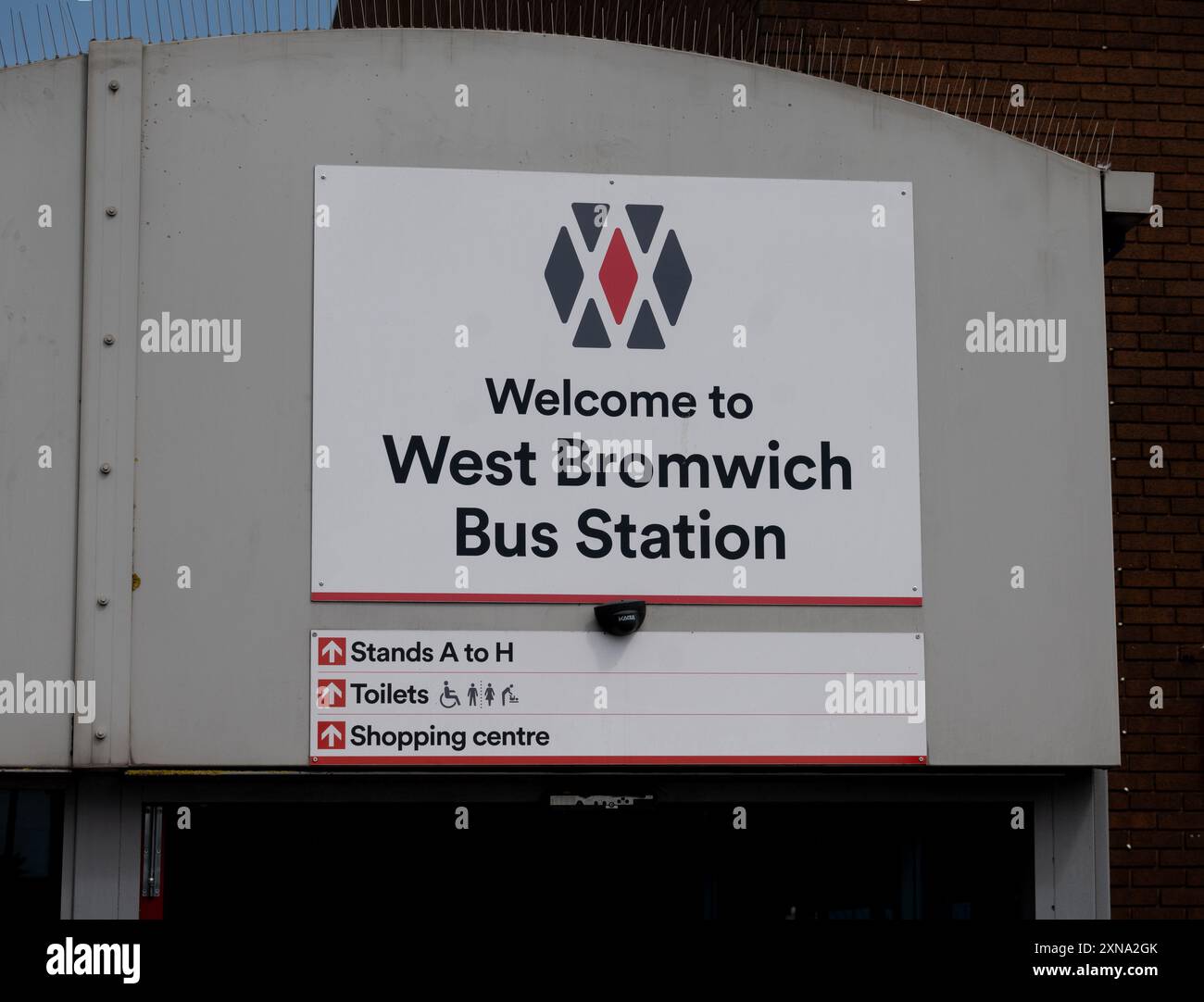 West Bromwich bus station sign, Sandwell, West Midlands, England, UK ...