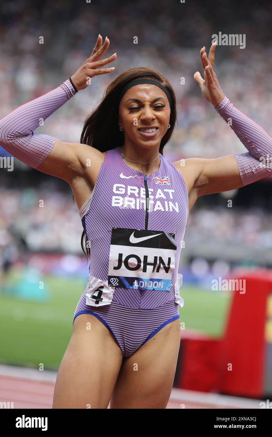 Yemi Mary JOHN of Great Britain wins the national womens 400 metres at the Wanda Diamond League ...
