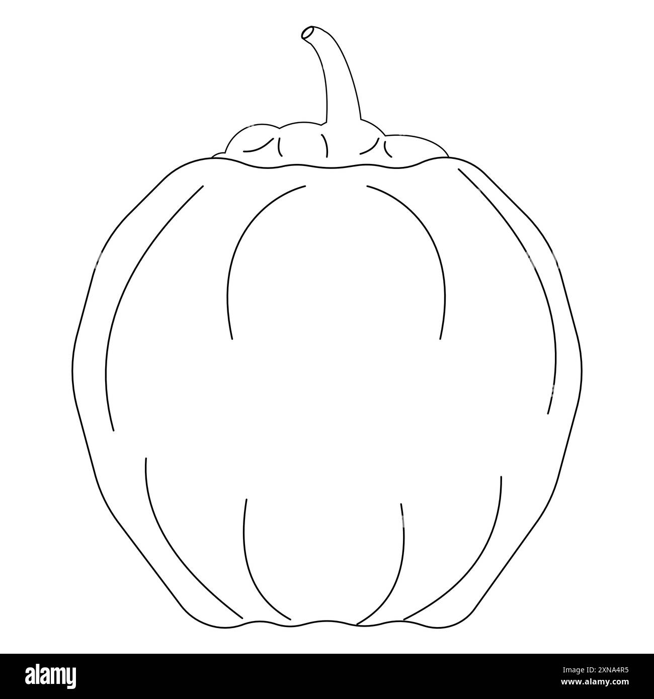 Simple pumpkin outline coloring page. Ideal for kids and adults ...