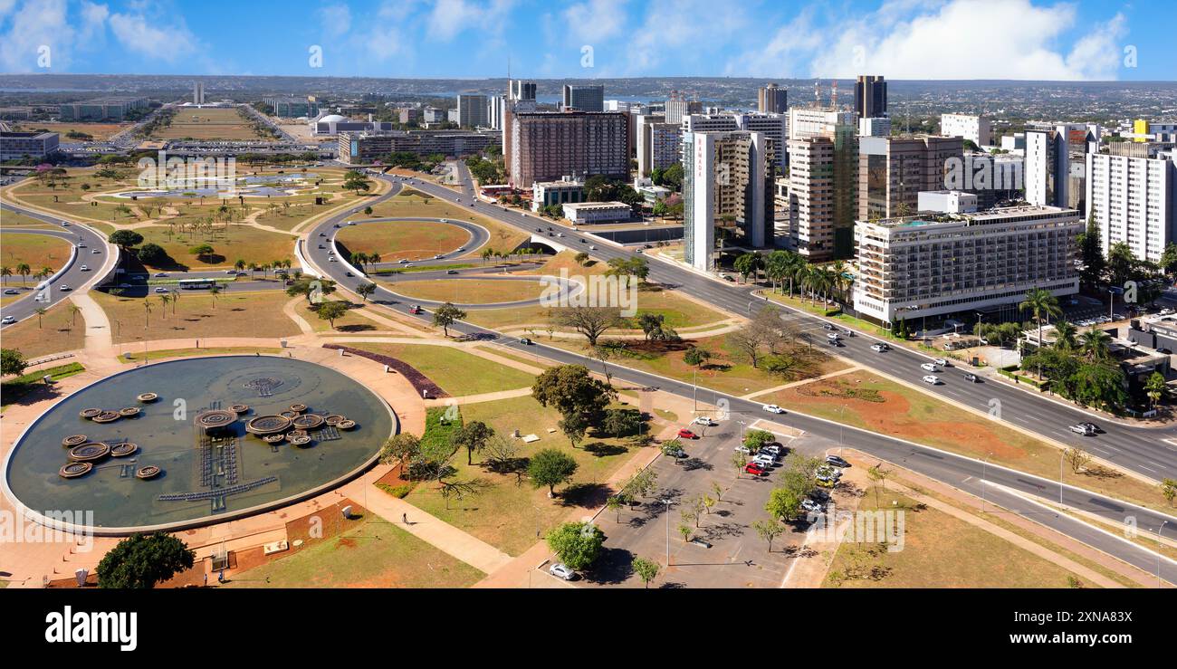 View from the TV Tower over the Monumental Axis or Central Avenue ...