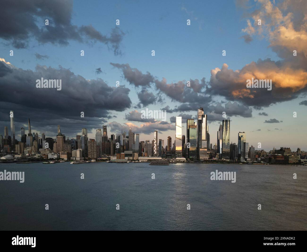 NYC, New York City Skyline with dramatic sky. American Urban ...