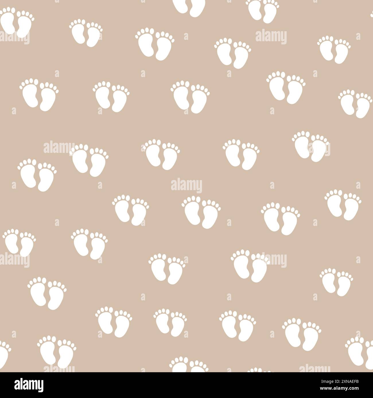 Bohemian Baby pattern with footprints. Gender Neutral Nursery Cute ...