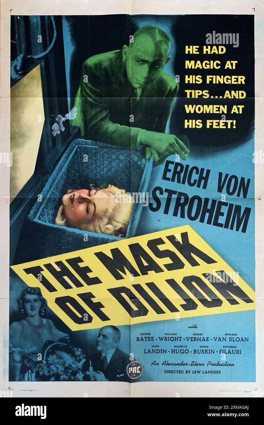 ERICH von STROHEIM and JEANNE BATES in THE MASK OF DIIJON 1946 director ...