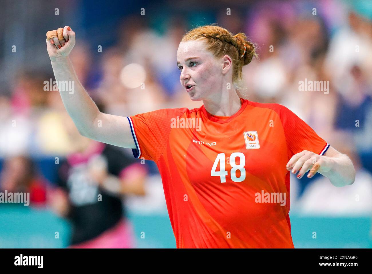 Dione Housheer of The Netherlands, Handball, Women's Preliminary Round ...
