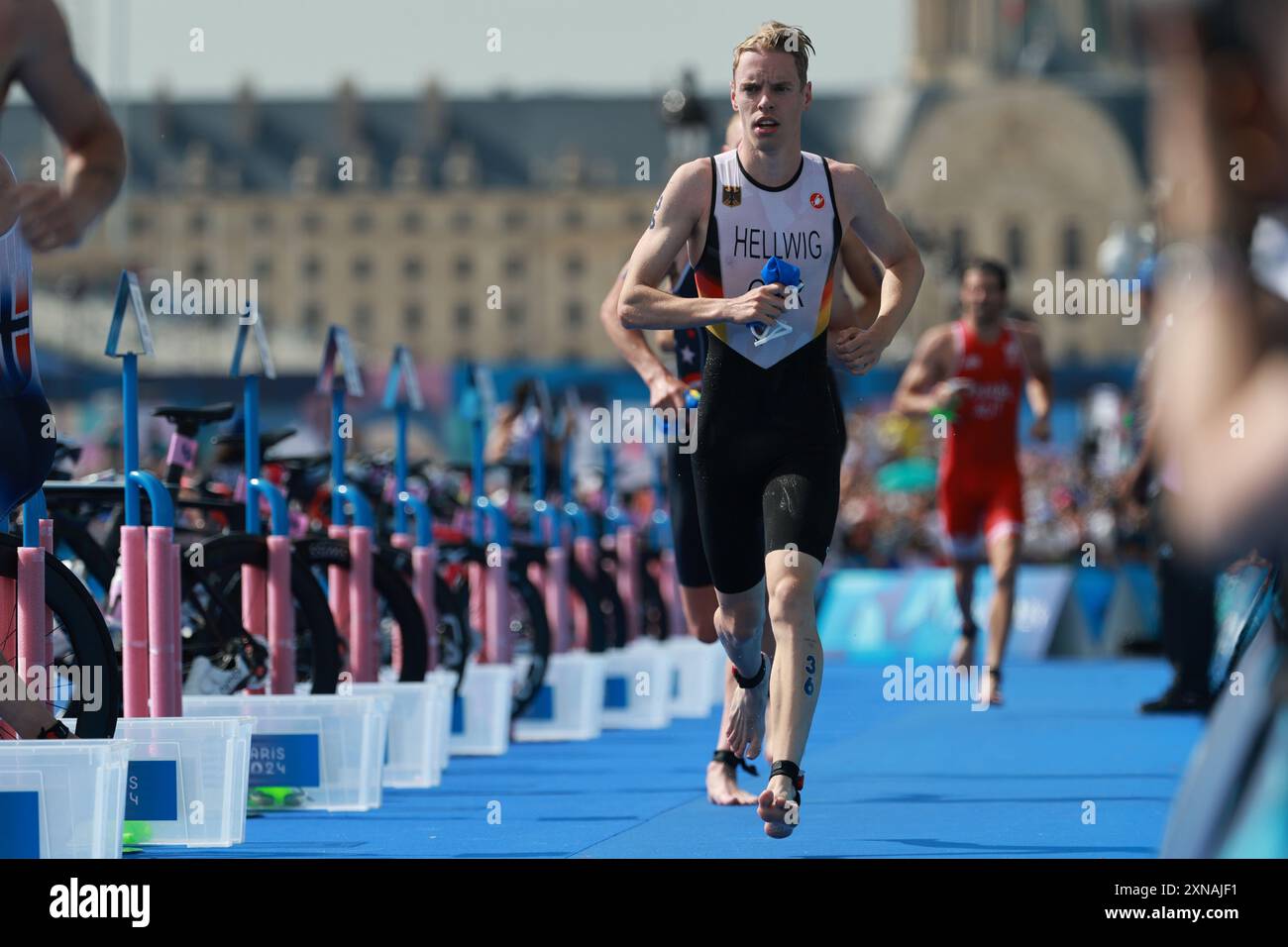 Paris, France. 31st July, 2024. Olympic Games, Paris 2024, triathlon, Olympic distance (1.5 km ...