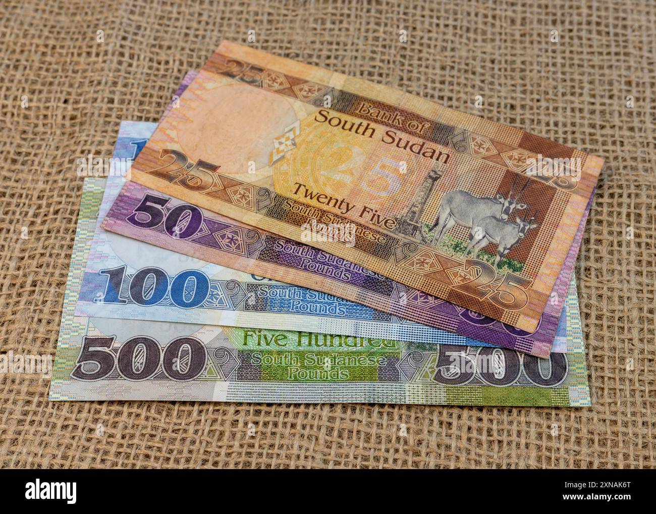 World's newest independent nation South Sudan pounds banknotes set ...