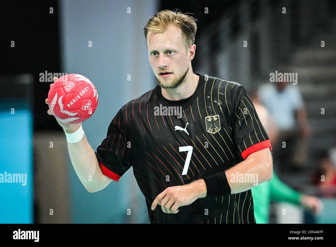 Paris, France 31 July 2024 WITZKE Luca of Germany during the handball ...