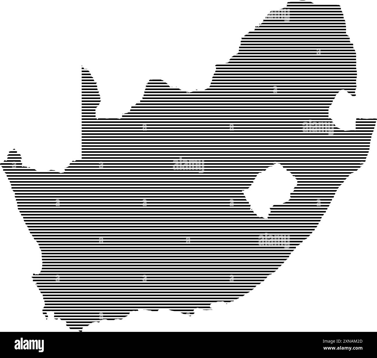 south africa map with lined pattern vector illustration Stock Vector ...