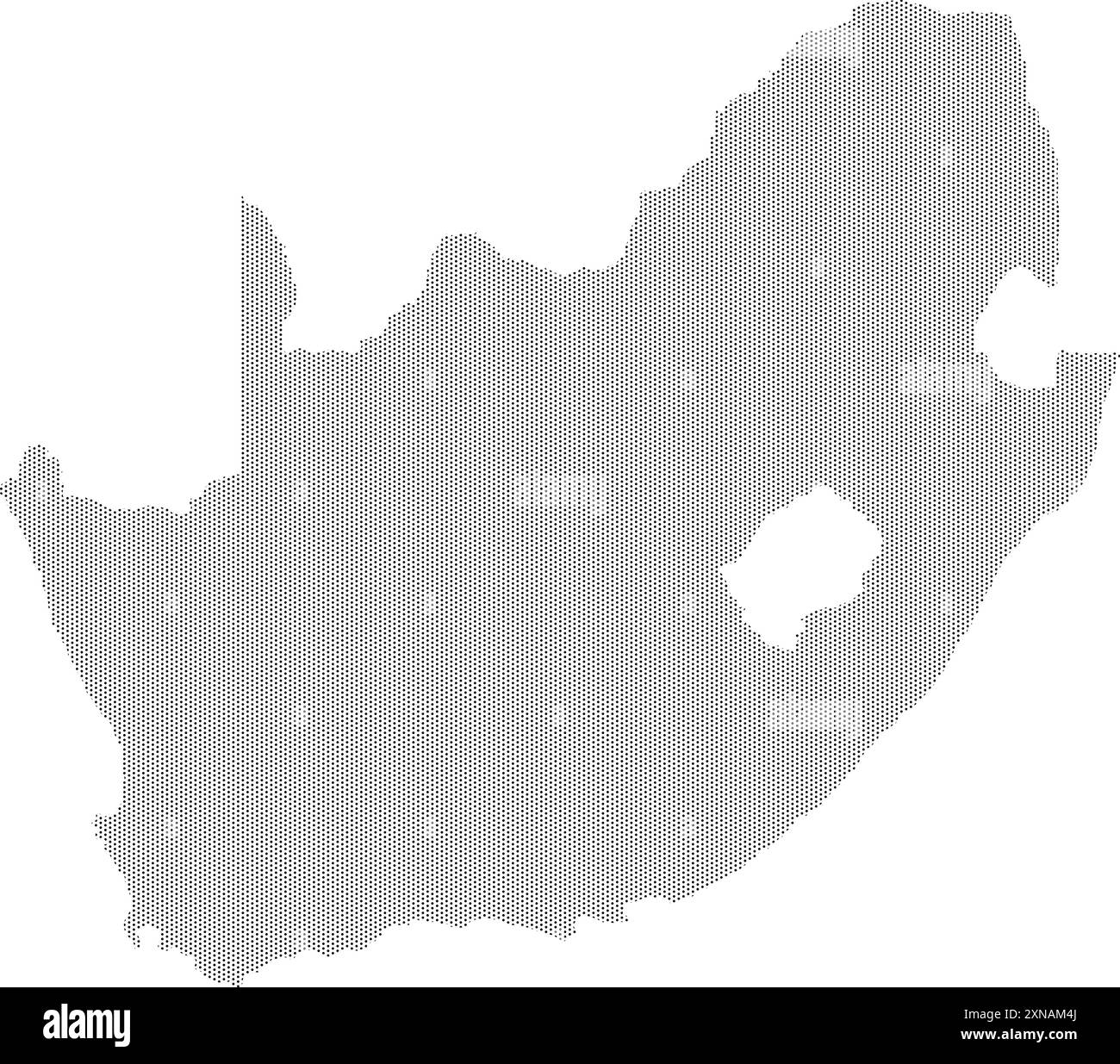 South Africa Map With Dotted Pattern Vector Illustration Stock Vector