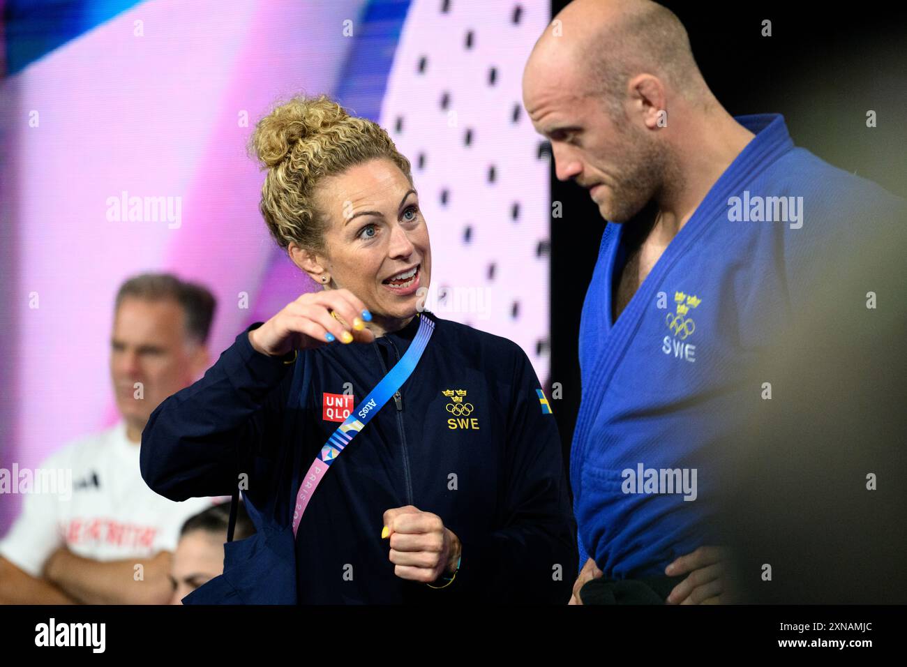 Head coach Sally Conway and Marcus Nyman of, Sweden. , . ahead of men's ...