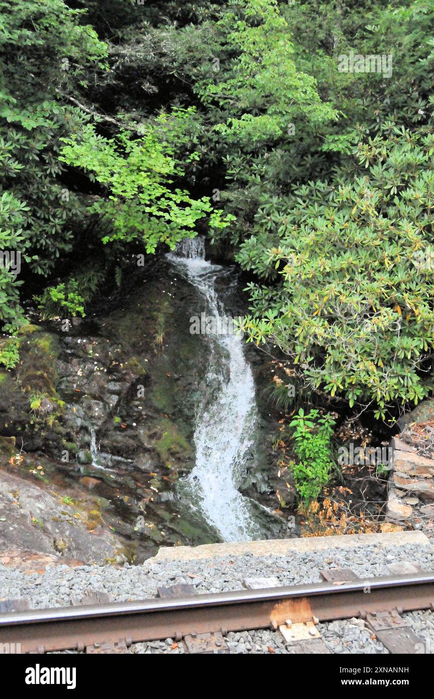 Waterfall beside the railway track outside of Jim Thorpe Pennsylvania ...