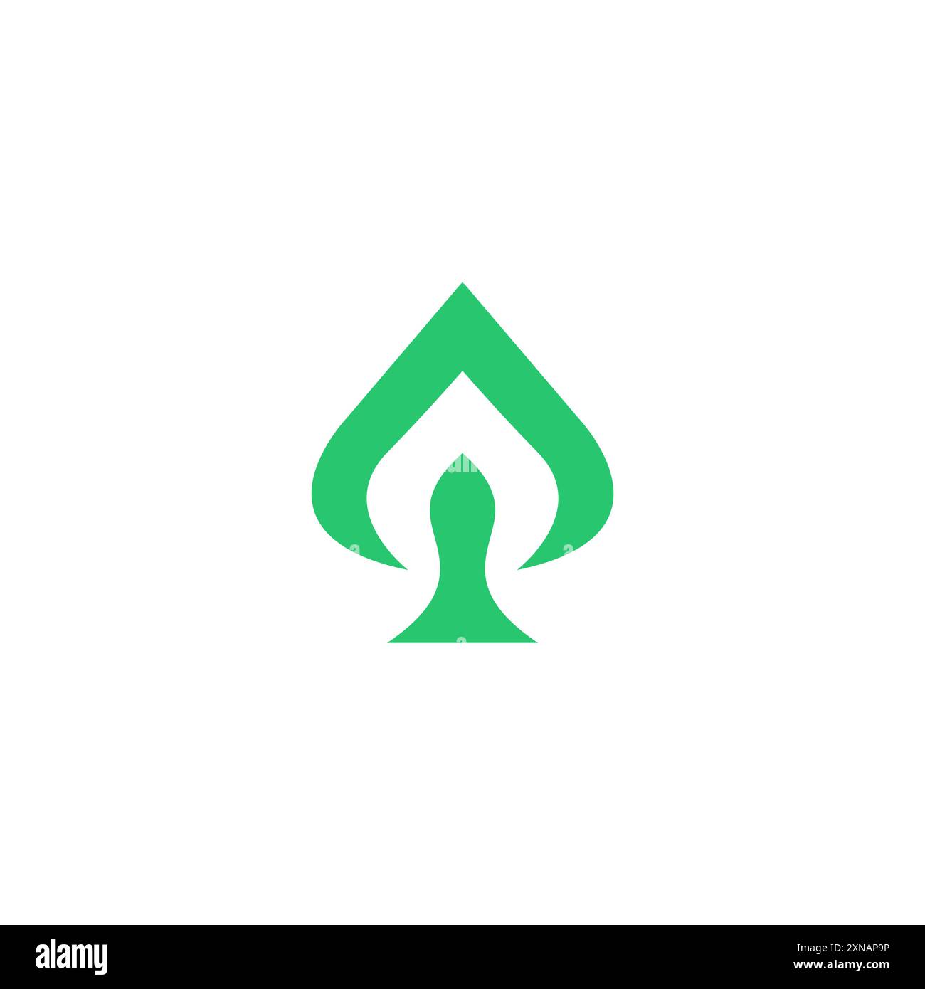 Spade Leaf Logo Nature Design. Spade Icon Stock Vector Image & Art - Alamy