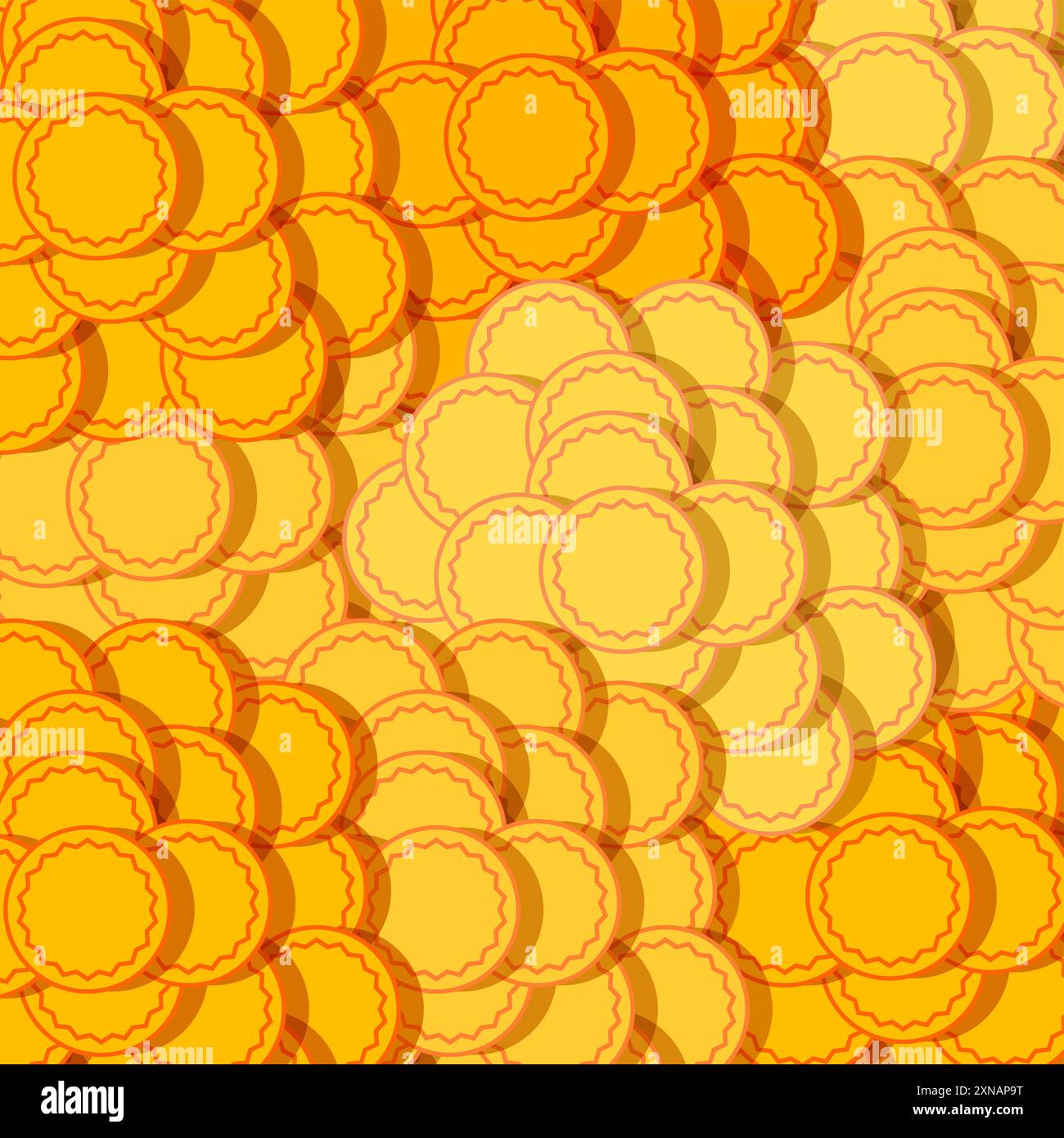 Stylish wallpapers illustrated some piles of golden money coins drawing ...