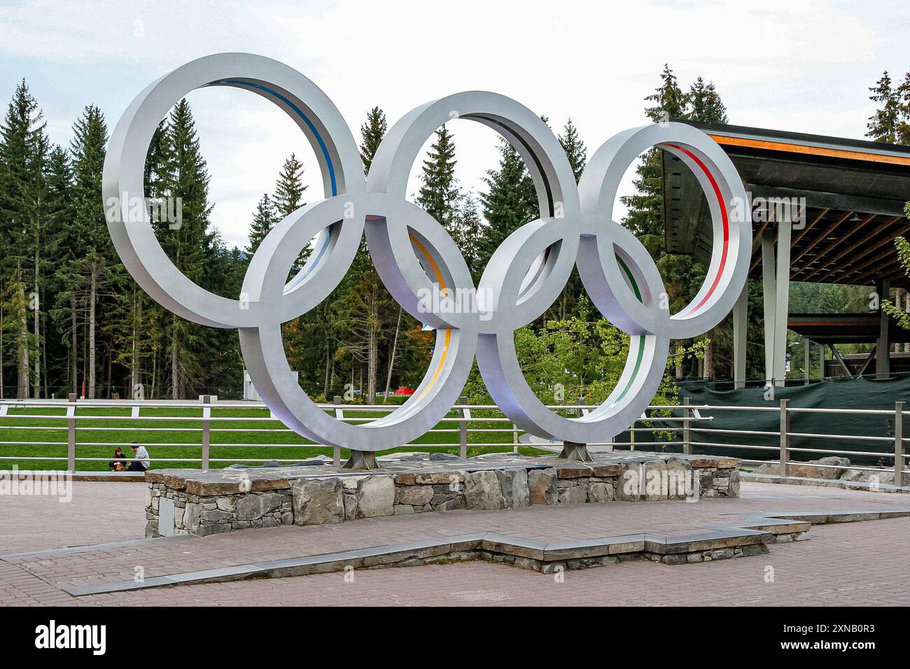 Whistler Olympic Park, Olympischen Ringe, British Columbia, Kanada ...