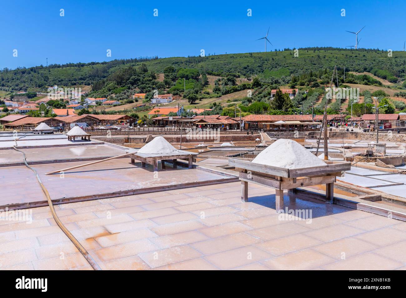 Rio Maior, Portugal: July 7, 2024: Fonte da Bica Salt Flats, aka ...