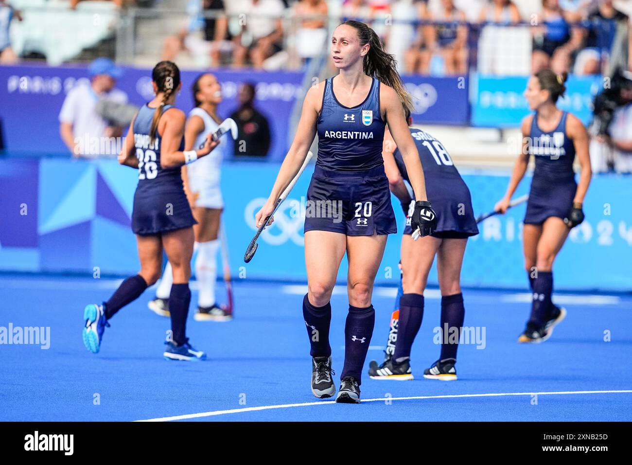 Sofia Cairo of Argentina looks on during Women's Pool B Hockey on Yves ...