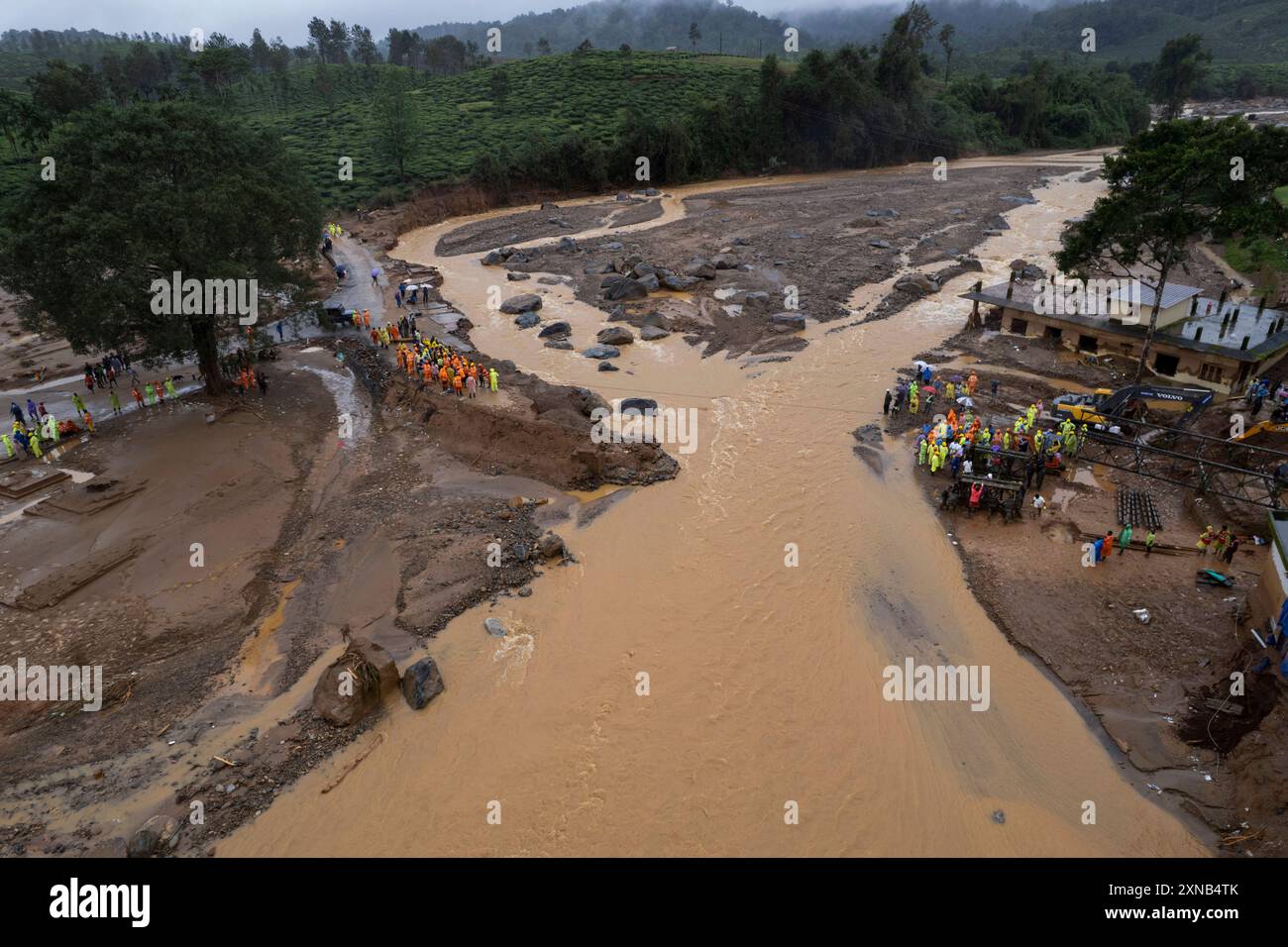 Rescuers on their second day of mission following Tuesday’s landslides ...