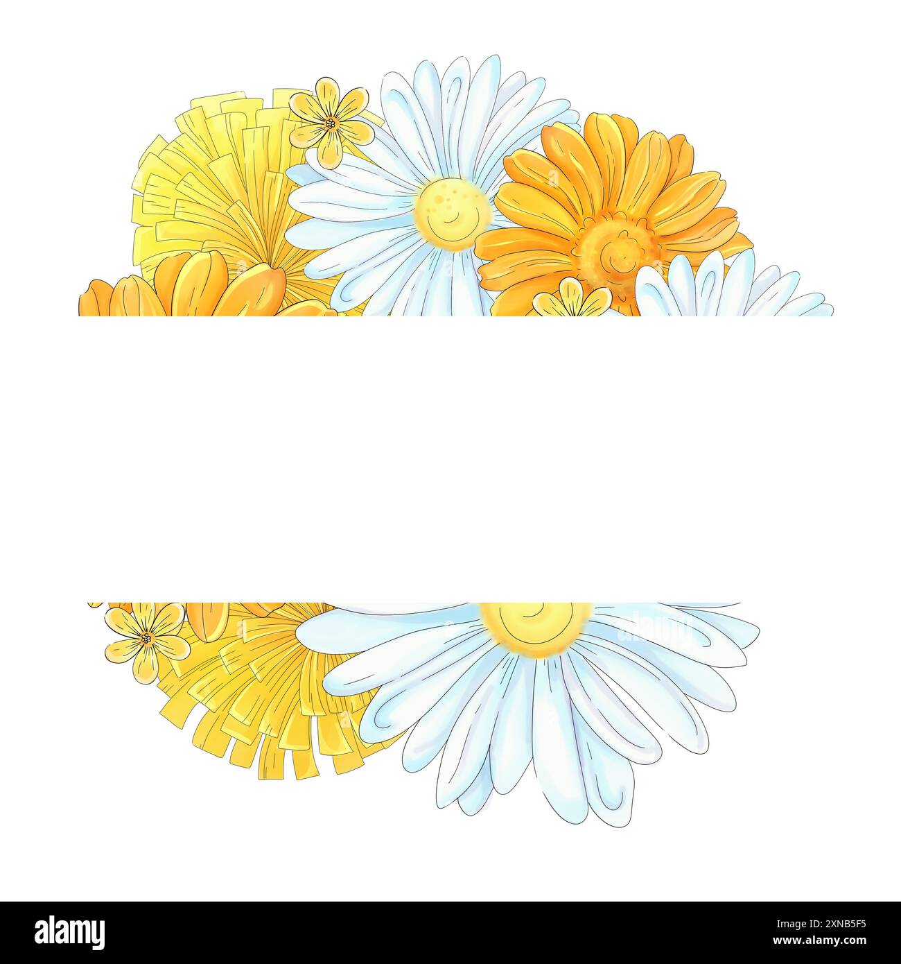 Watercolor springtime circle border, frame buckets of primroses ...