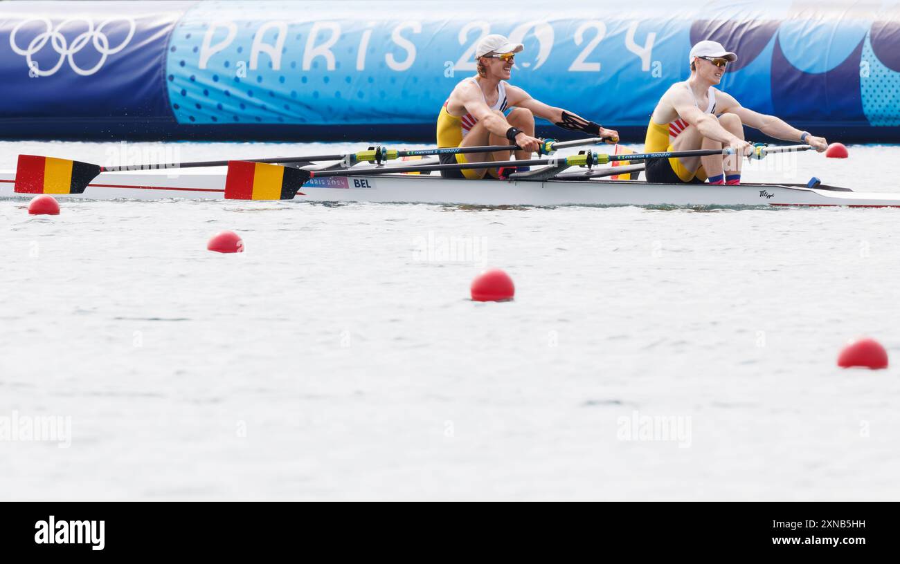 Paris, France. 31st July, 2024. Belgian rower Niels Van Zandweghe and ...